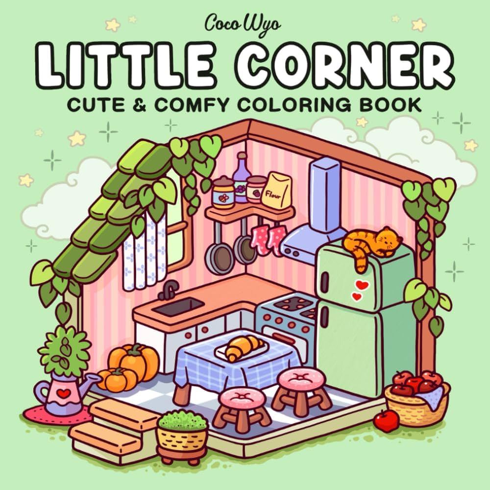 Cozy Friends + Little Corner - Livro de Pintar 2 em 1 | Shopee Brasil