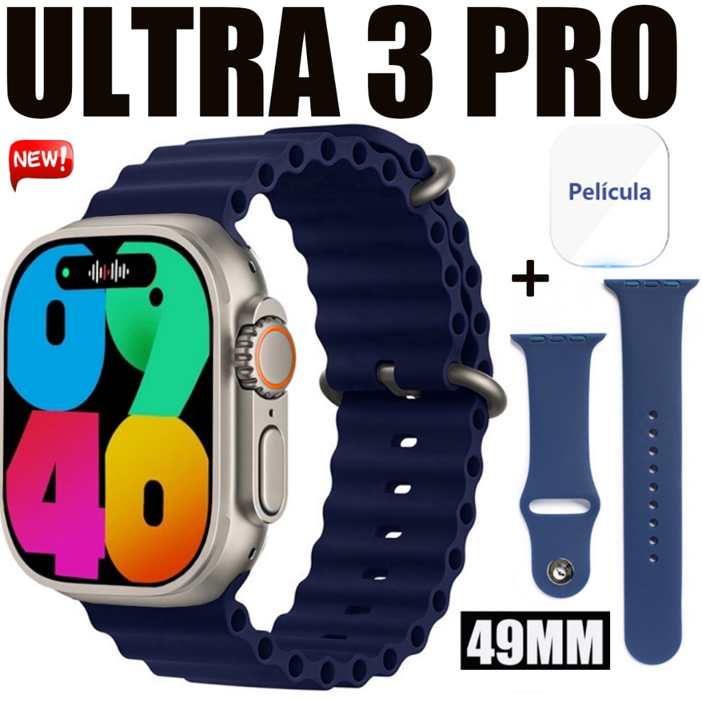 2024 Relógio Inteligente watch 9 Ultra 2 PRO smartwatch série 9 ultra SOS T10 U9 T900 android ...