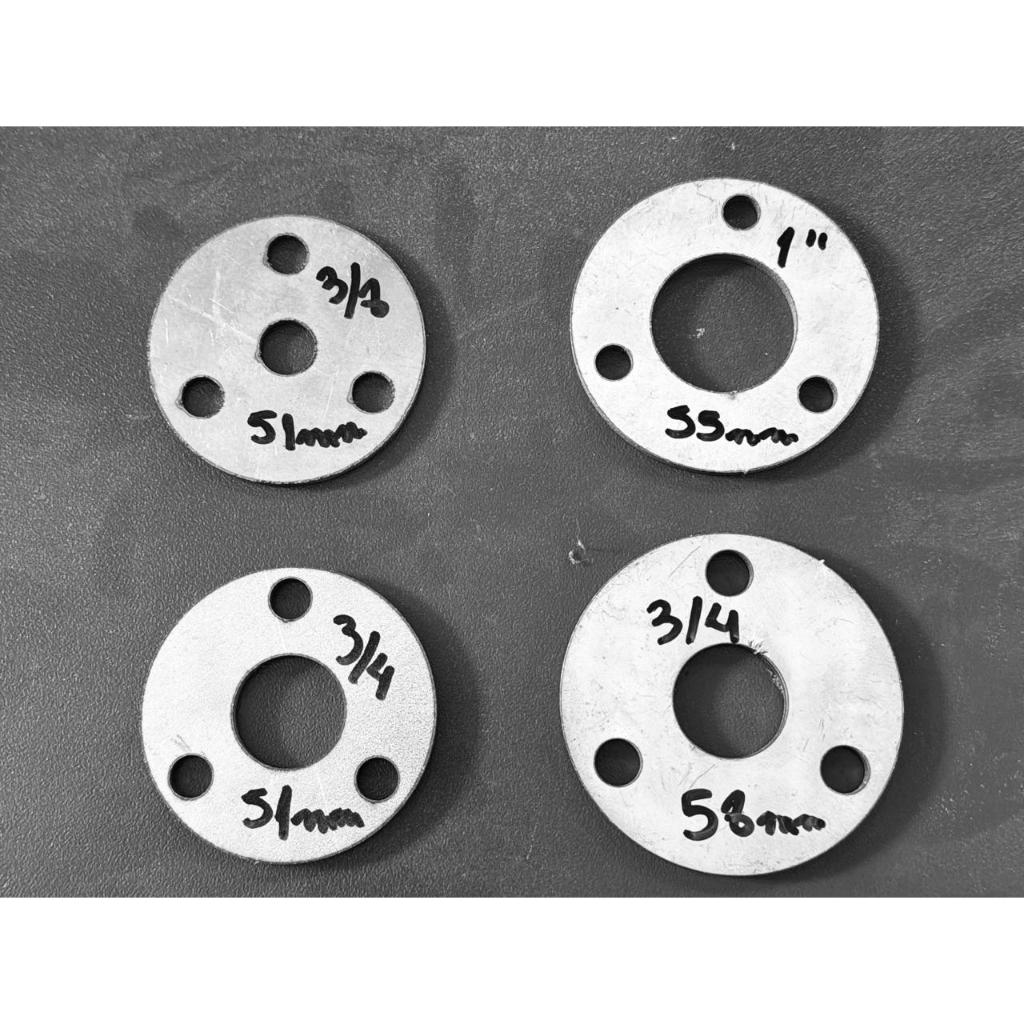 05 Flanges Redondas 51mm - 55mm - 58mm INOX 304 | Shopee Brasil