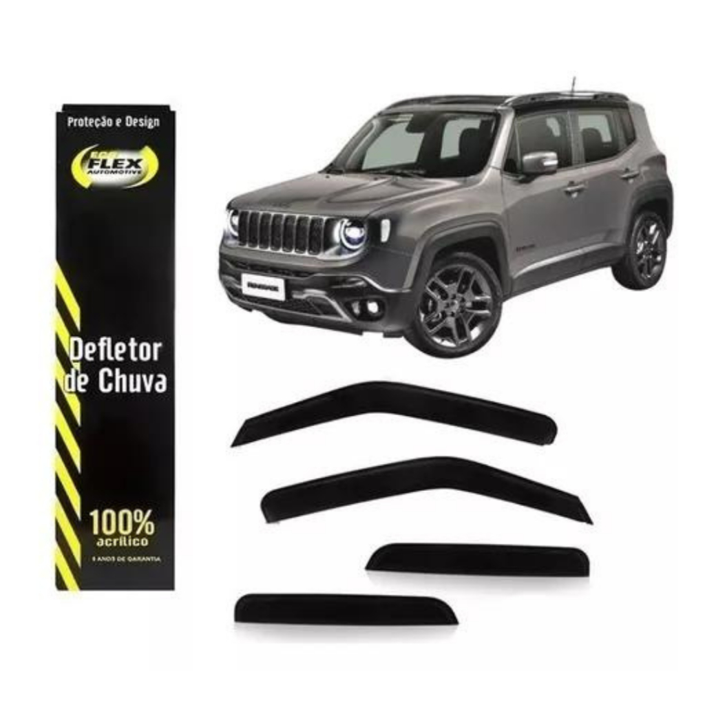 Calhas De Chuva Jeep Renegade 15/21 Ecoflex 25001a | Shopee Brasil