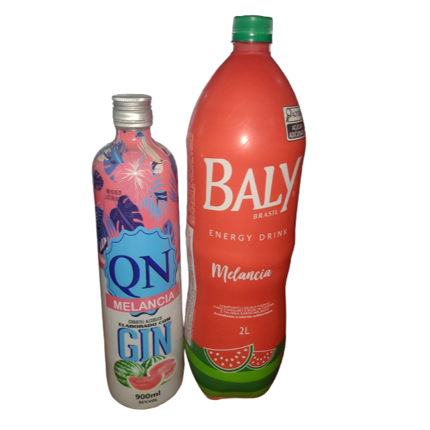 kit Gin Qn Melancia 900ml + Baly 2 litros Melancia | Shopee Brasil
