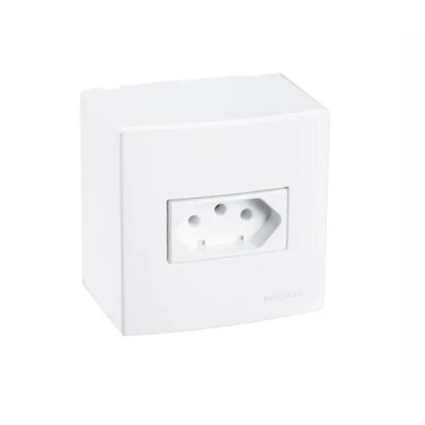 CAIXA SOBREPOR 75X75 C/ 1 TOMADA 10A 250V | Shopee Brasil