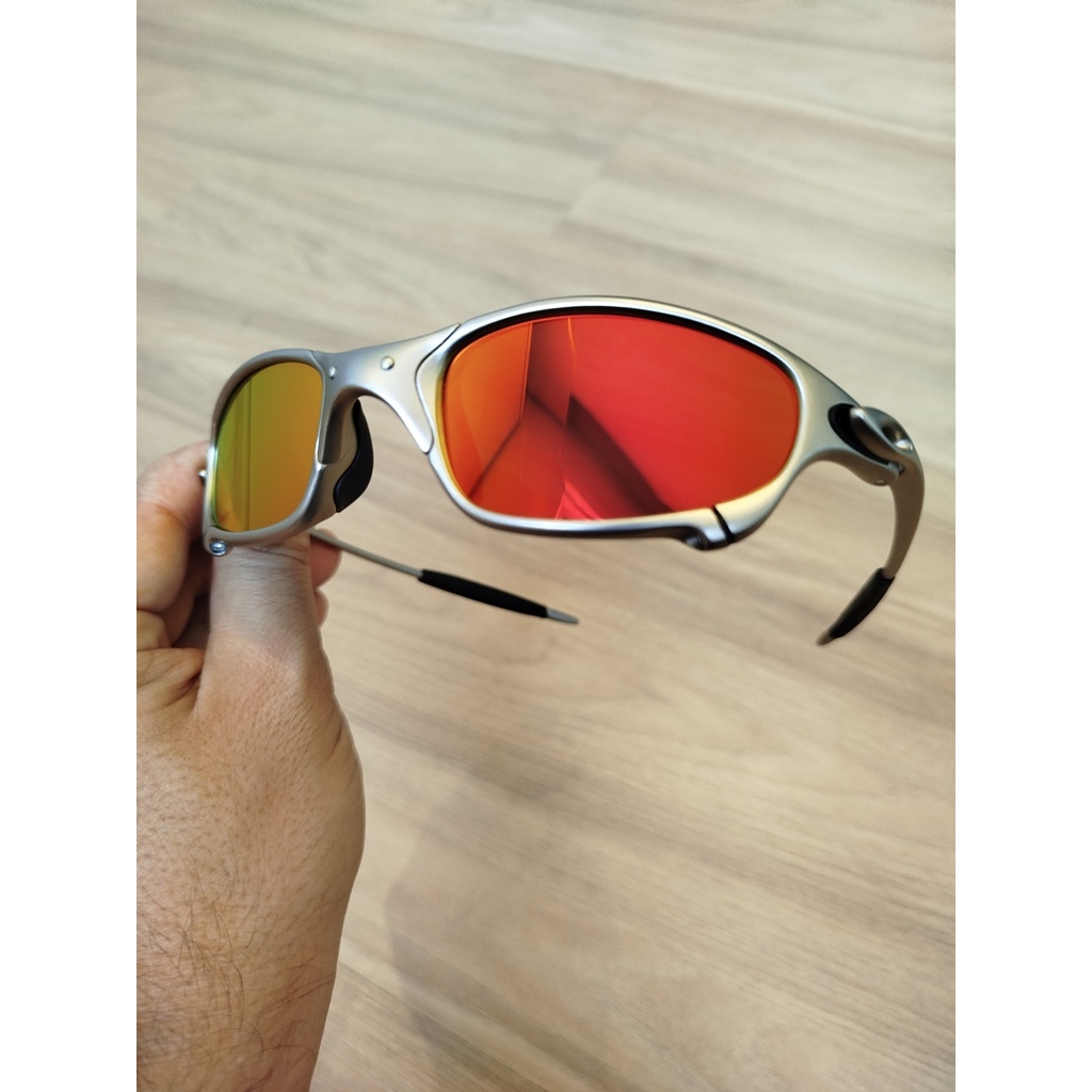 Oculos De Sol Juliete X-Metal Plasma Lente Vermelho Ruby Vilão ...