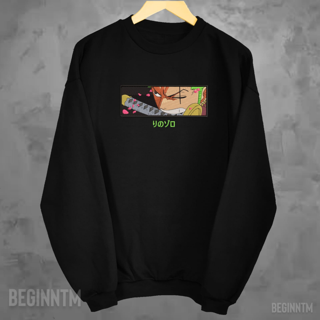 Moletom Roronoa Zoro Bordado Anime One Piece Blusa Geek Suéter | Shopee ...