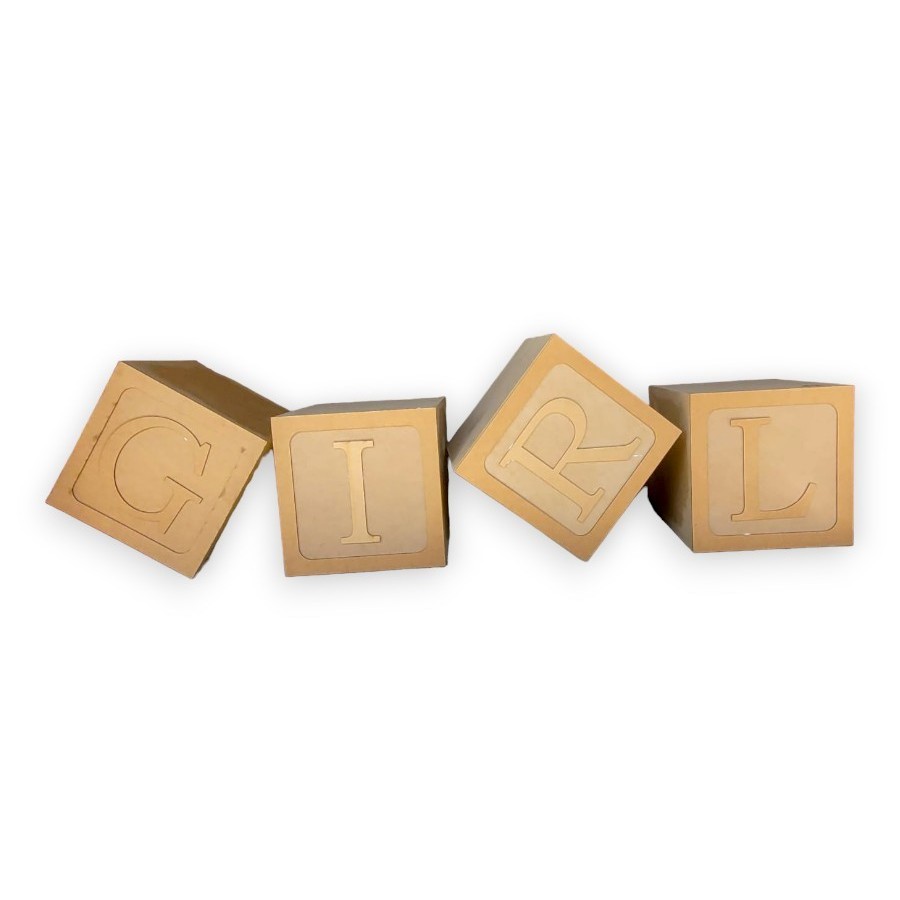 CUBO 30X30 GIRL DECORAÇÃO DE FESTA CHÁ REVELAÇÃO ENVIO RÁPIDO | Shopee ...