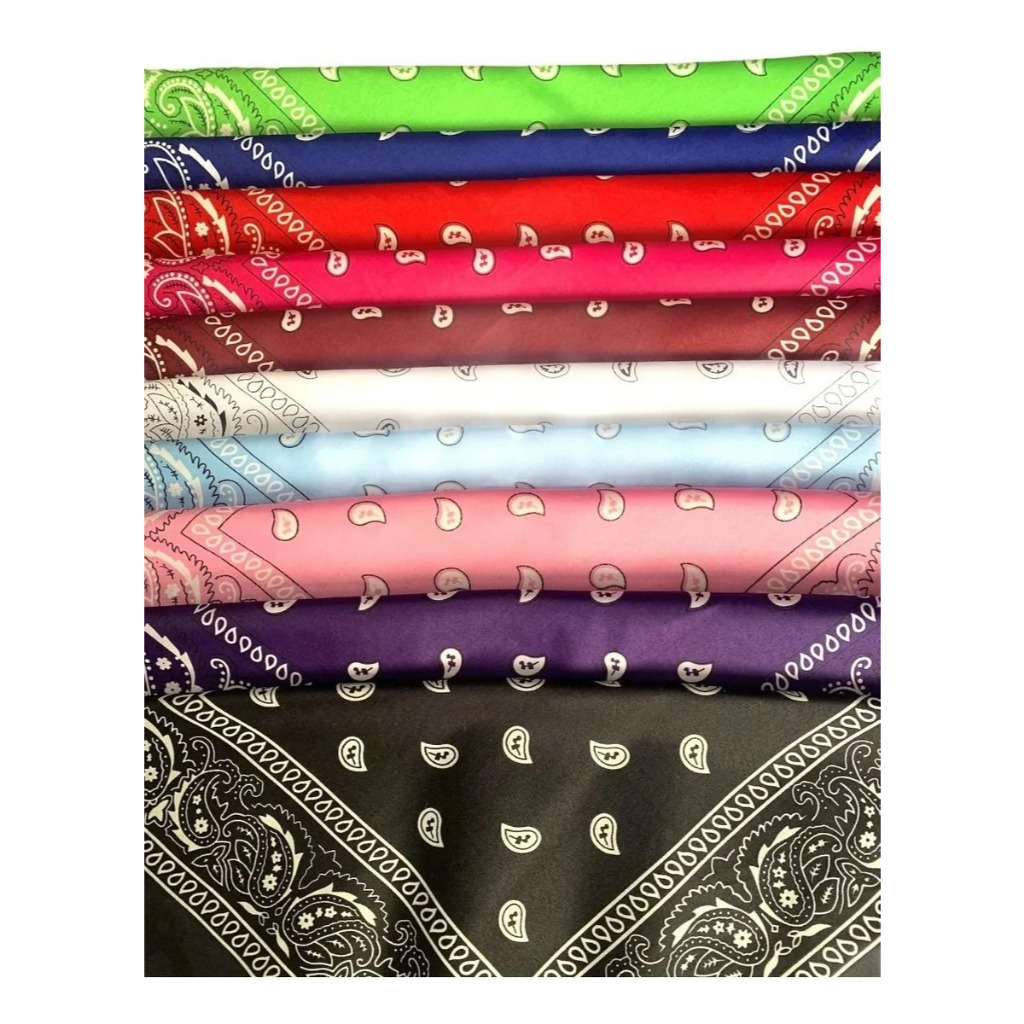 10 Bandanas Várias Cores Atacado Lenço Bandana | Shopee Brasil