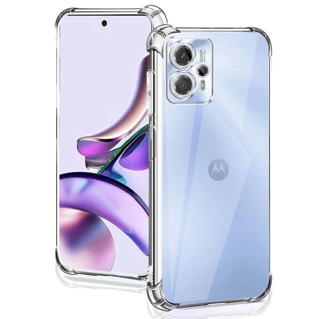 Capa transparente silicone Motorola Moto G53 bordas reforçadas anti ...