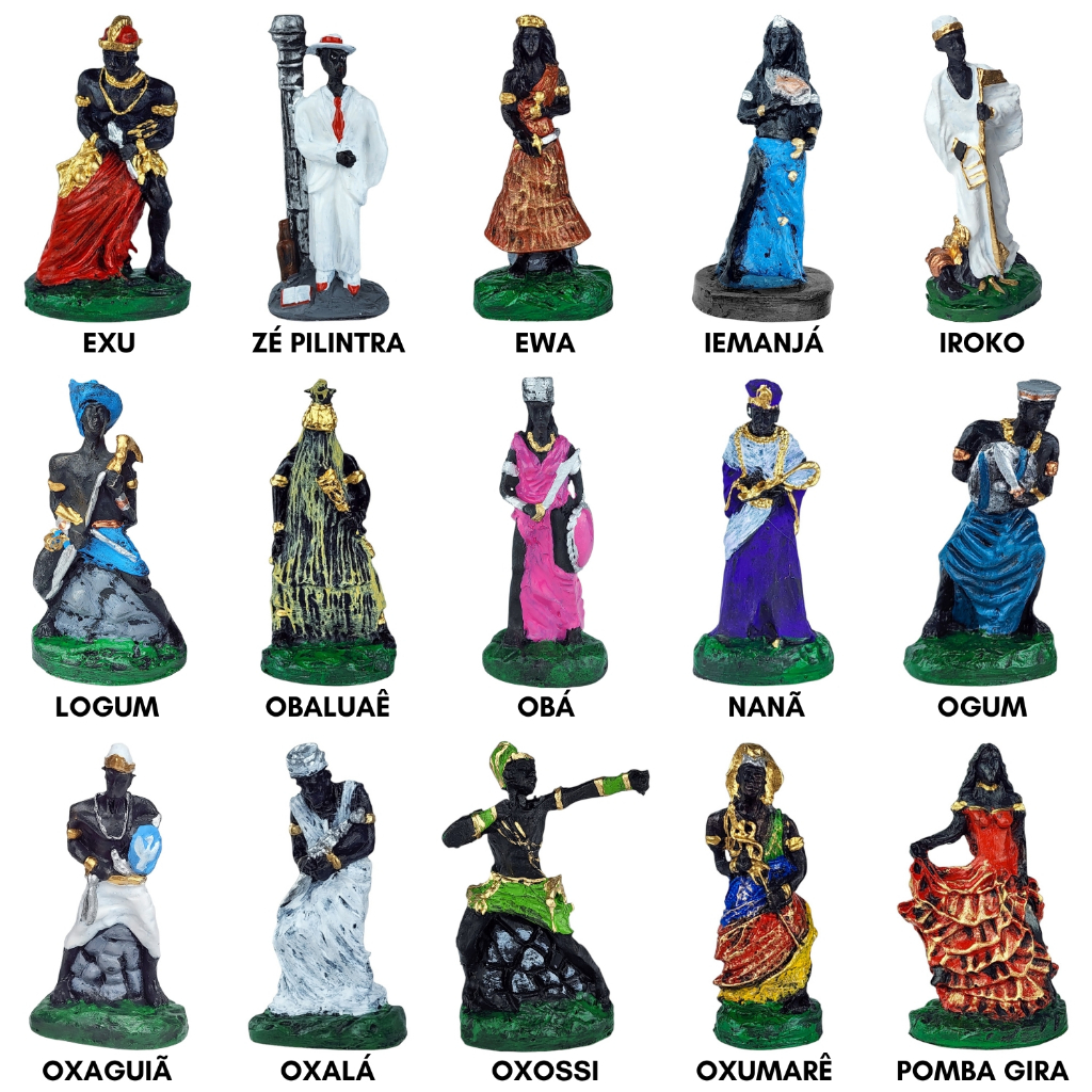Imagens Orixás Umbanda e Candomblé Estatueta Resina 9cm Unidade ...