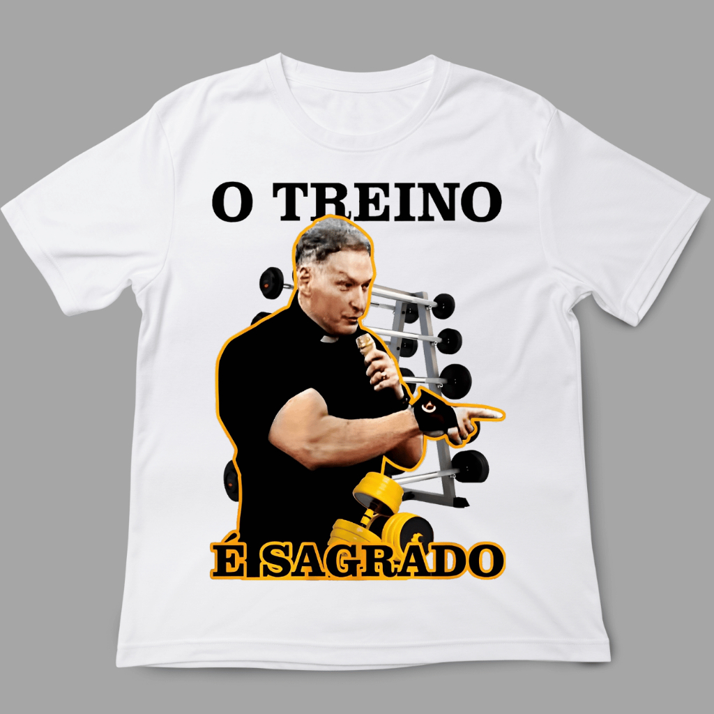 Camiseta Padre Marcelo Rossi Halteres Meme Academia maromba | Shopee Brasil