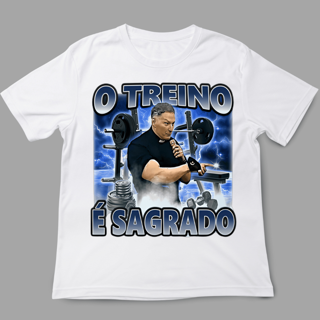 Camiseta Padre Marcelo Rossi Treino é sagrado academia treino maromba ...