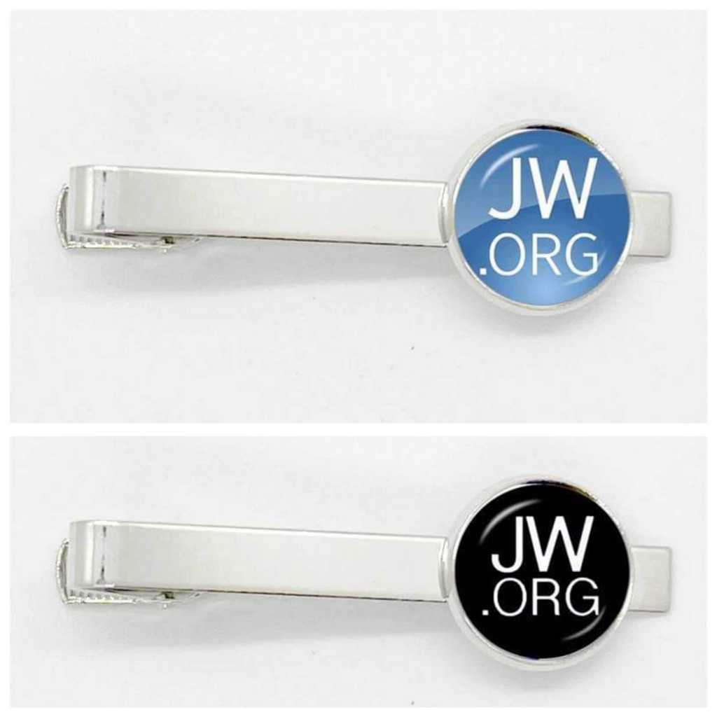 1 Prendedor Gravata - JW ORG. Azul ou Preto Tam. 5,5 cm Diâmetro 2,0 cm ...
