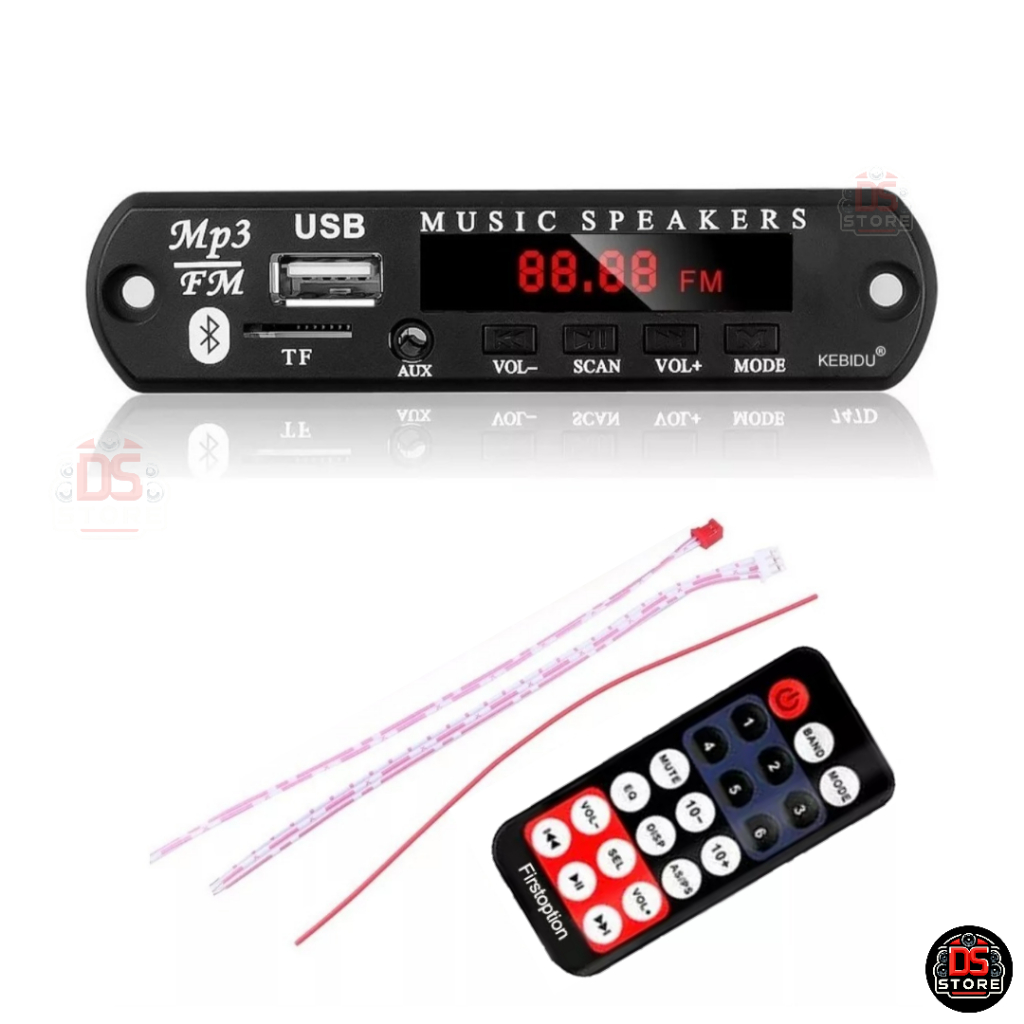 Placa Bluetooth para som automotivo MP3 Player função USB, AUX, SD card ...