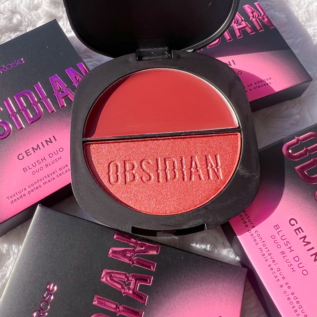 Blush Duo Gemini linha Obsidian by Ruby Rose | Shopee Brasil