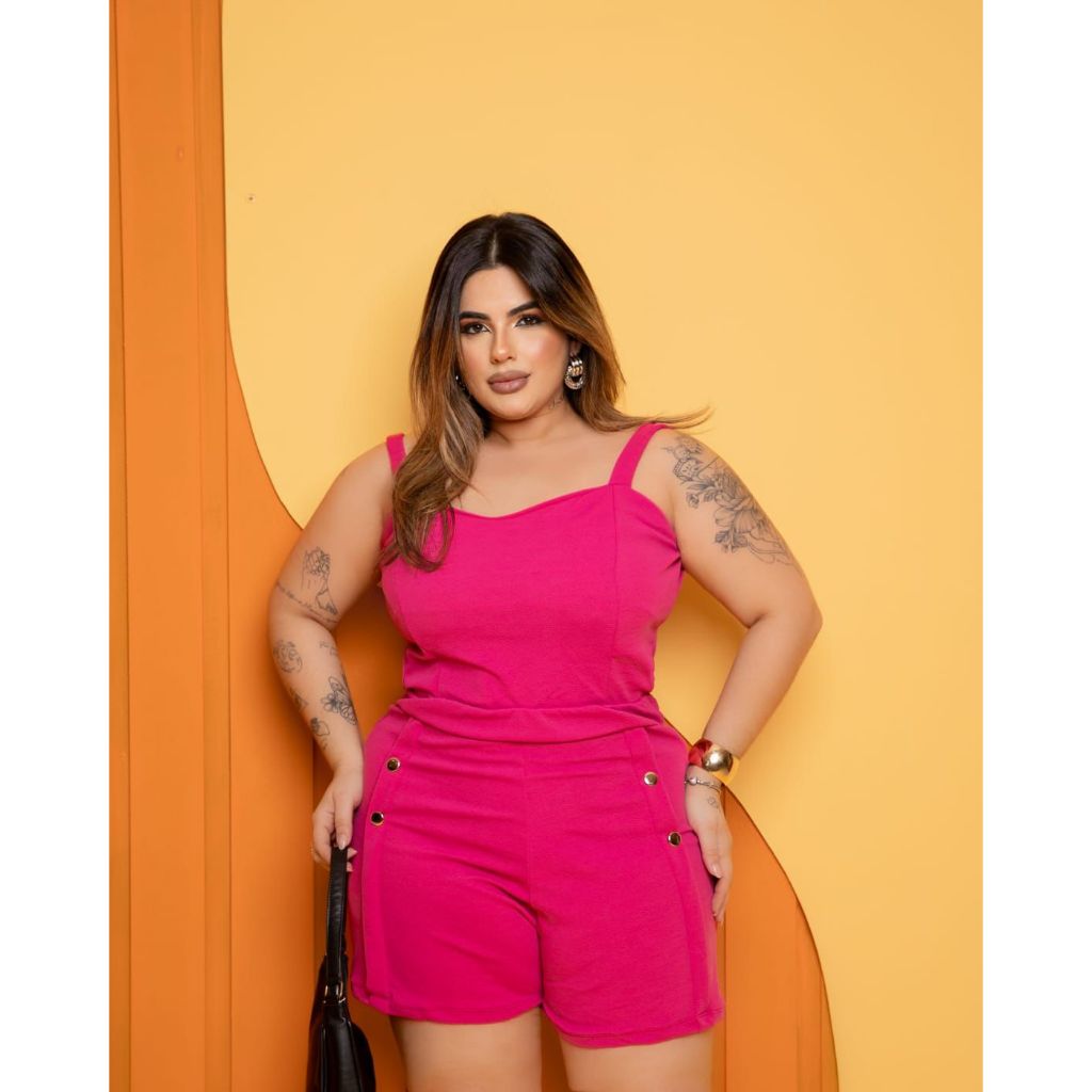 MACAQUITO PLUS SIZE GG CURTO COM BOTÕES | Shopee Brasil