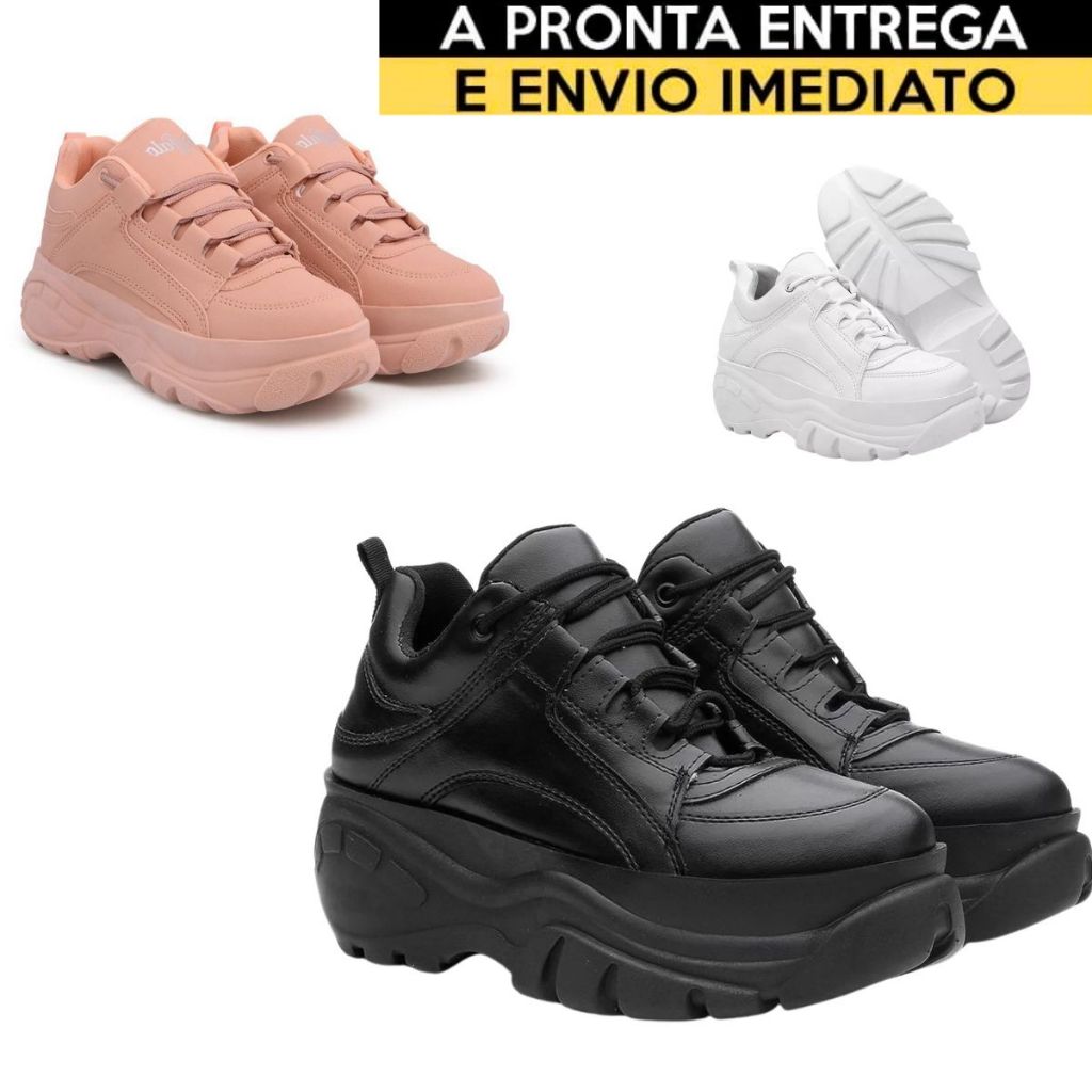 Tenis Feminino Queima De Estoque Plataforma Alta Blogueira Qualidade Premium Envio Imediato ...