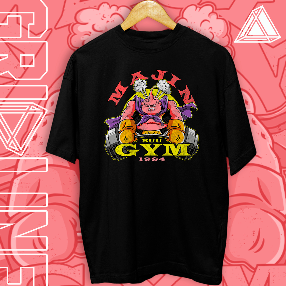 Camiseta Básica ou Oversized Gym Academia Treino Majin Gym Boo Unissex ...
