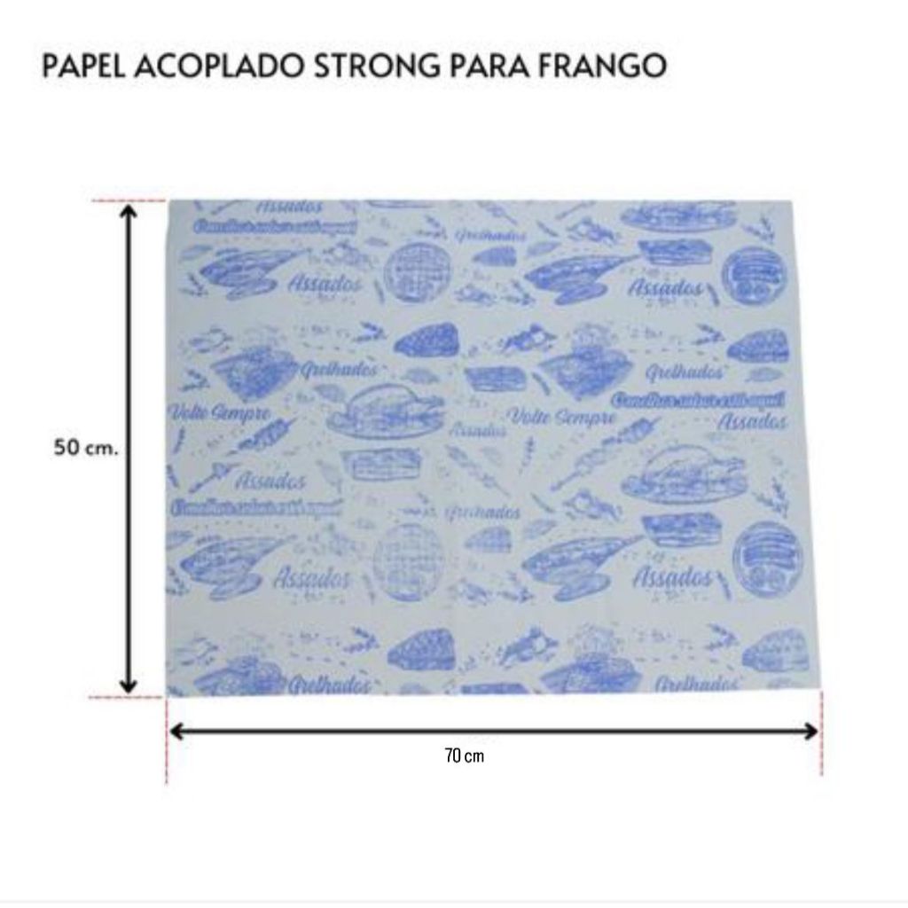 PAPEL ACOPLADO PARA ASSADOS COMO CARNE E FRANGO 50X70 5 KG | Shopee Brasil
