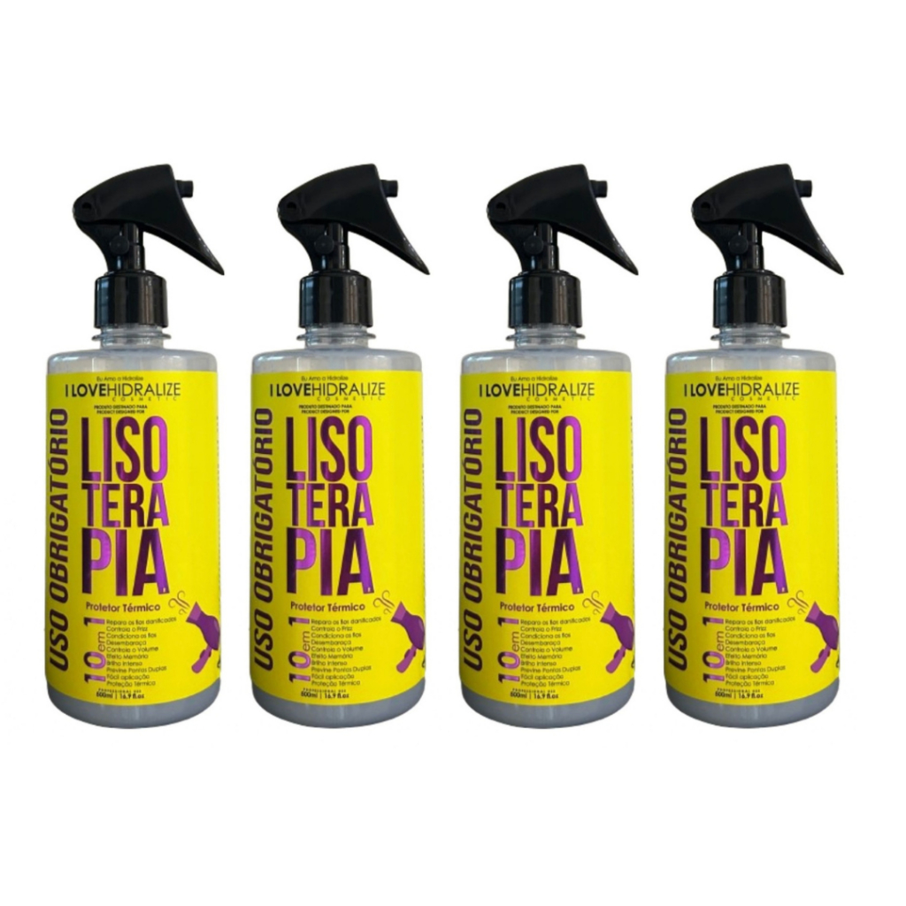 4 Unidades Spray Uso Obrigatório Lisoterapia Protetor Térmico 10 em 1 Hidralize 500ml | Shopee ...