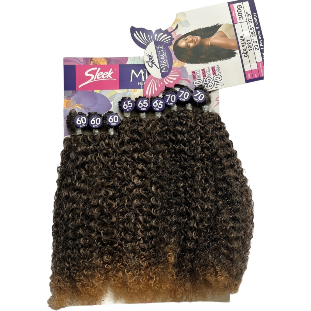CABELO SLEEK CEU PLUS CACHEADA FIBRA ORGANICA ENTRELACE 300G | Shopee ...