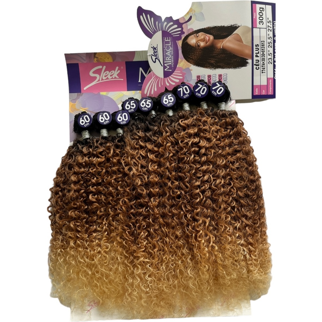 CABELO SLEEK CEU PLUS CACHEADA FIBRA ORGANICA ENTRELACE 300G | Shopee ...