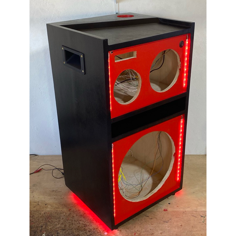 CAIXA TRIO 12 POLEGADAS VAZIA COM LED’S ALÇAS E PÉS | Shopee Brasil