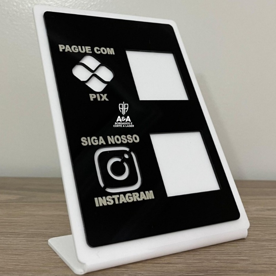 Placa Pix Pagamento Plaquinha Moderna Mesa Balcão Escritório | Shopee Brasil
