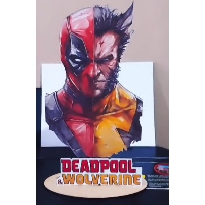 Totem Enfeite MDF Festa Personalizada Deadpool e Wolverine | Shopee Brasil