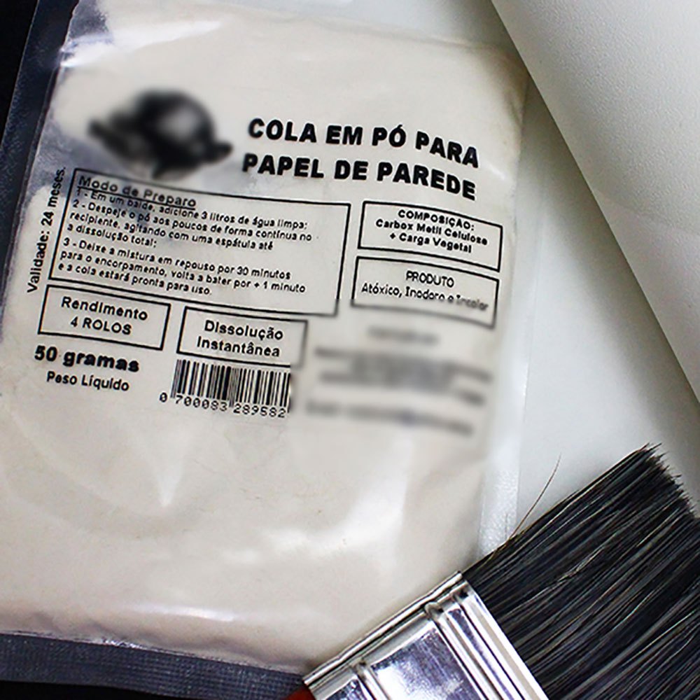 Cola Para Papel De Parede Em Pó Cmc Prime Aplica Até 4 Rolos | Shopee ...