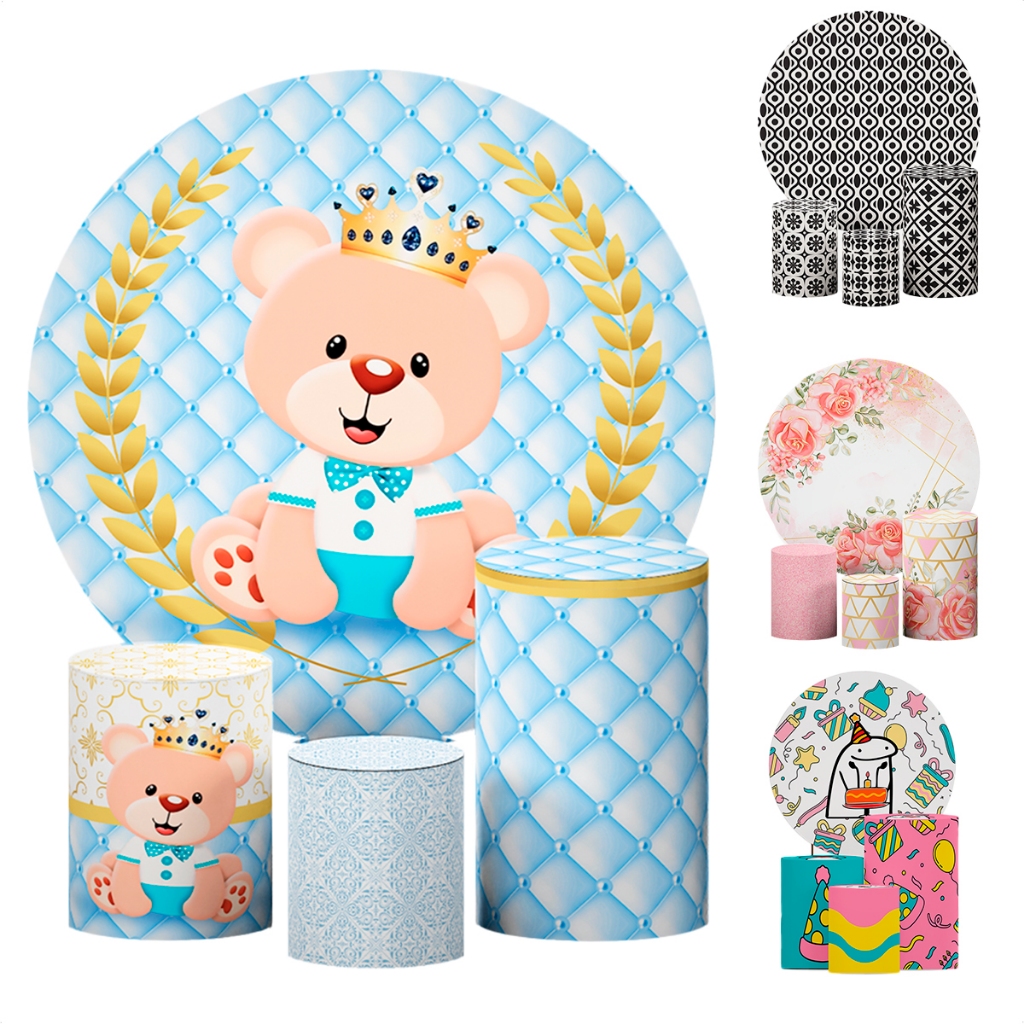 Capas de Festa Para cilindros e Painel Kit Completo Pegue Monte Tecido ...