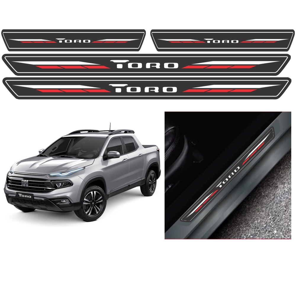 Soleira Adesiva FIAT TORO Modelo Exclusive Tuning - Selecione o Modelo ...