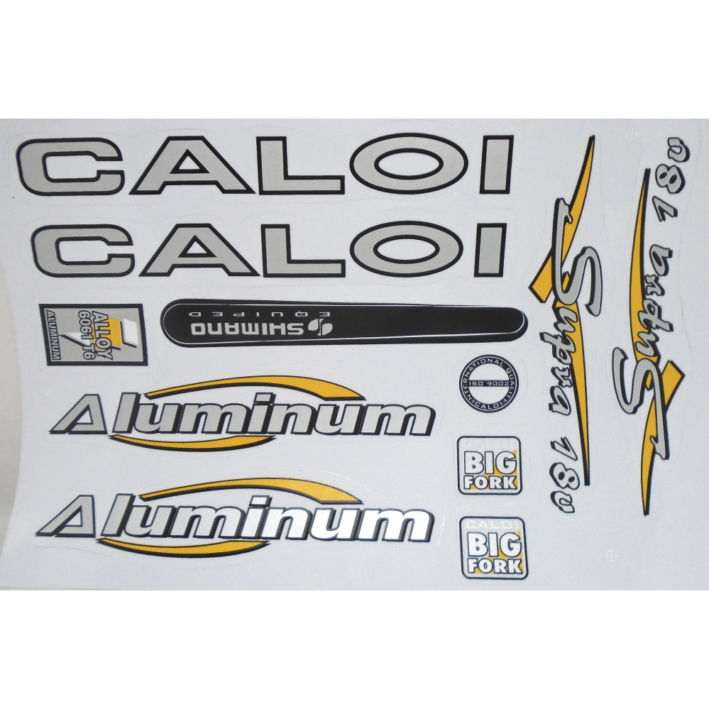 Cartela de Adesivo Caloi Aluminum Supra 18v Prata | Shopee Brasil