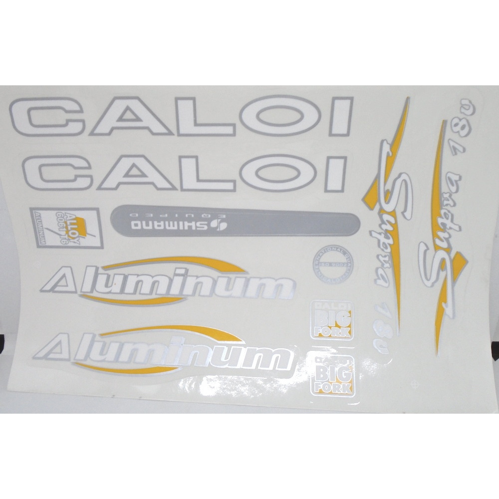 Cartela de Adesivo Caloi Aluminum Supra 18v Branco | Shopee Brasil