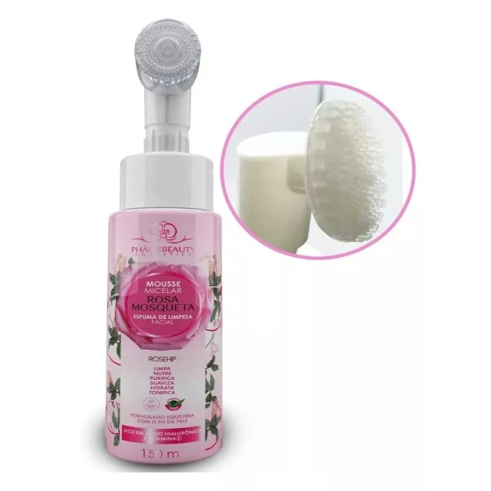 Mousse Micelar Rosa Mosqueta - Phallebeauty | Shopee Brasil