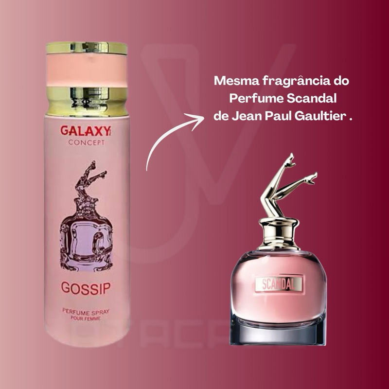Perfume Spray Aerosol Galaxy Concept - Gossip (200ml) | Shopee Brasil