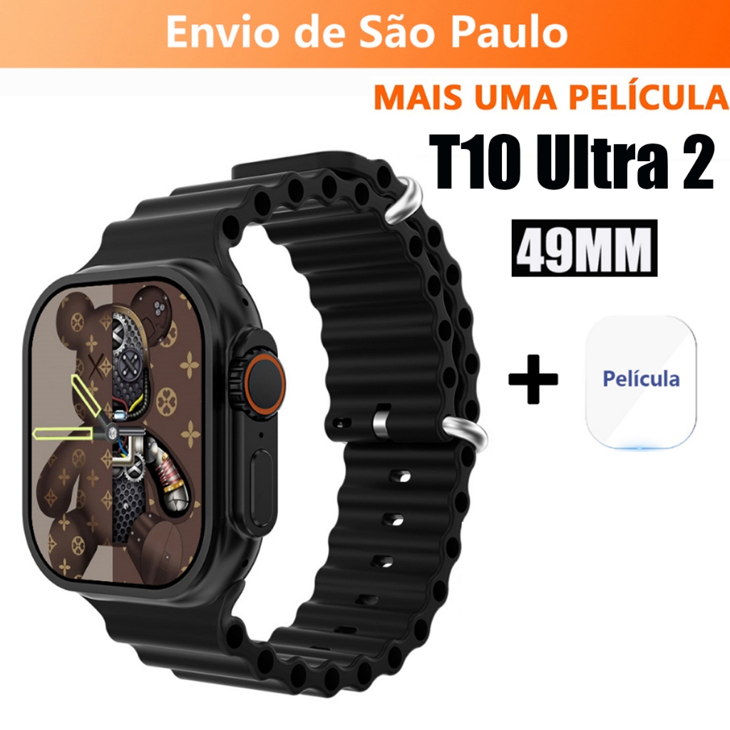 Relógio Ultra 9 2024 Novo Inteligente watch 9 Ultra Série 9 Bússola 2.2 Tela 49mm IWO Android ...
