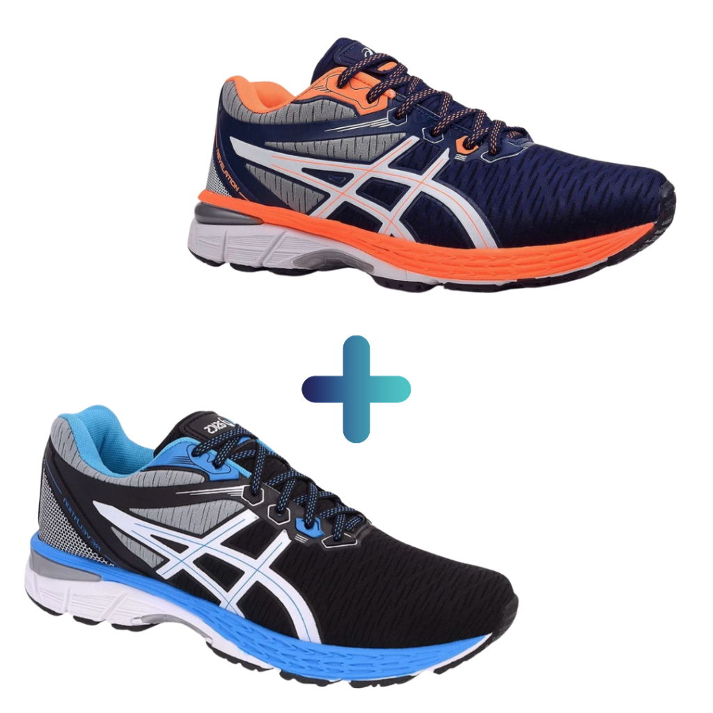 Kit Tenis Adulto Msculino Preto Azul | Shopee Brasil