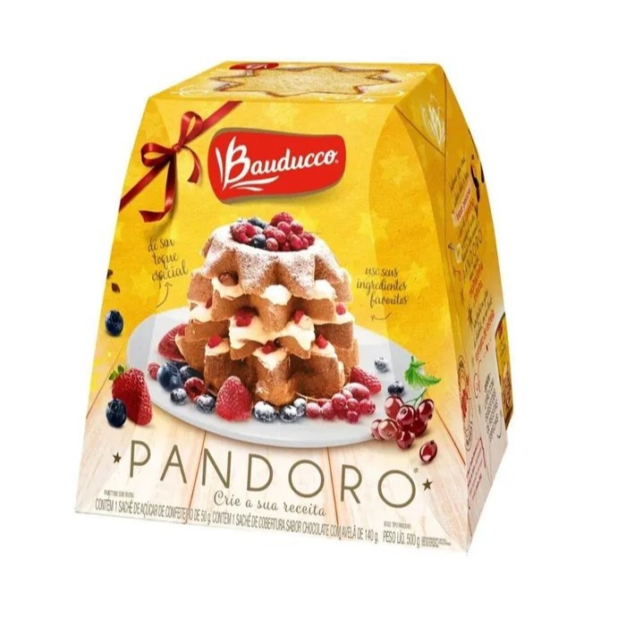 Pandoro Bauducco Bolo de Natal 500g | Shopee Brasil