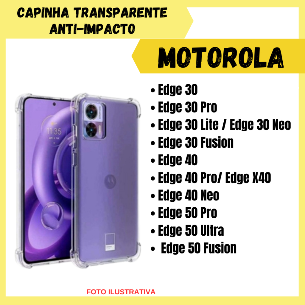 Capa Transparente Anti Impacto Moto Edge 30 / Edge 30 Pro / Edge 30 ...