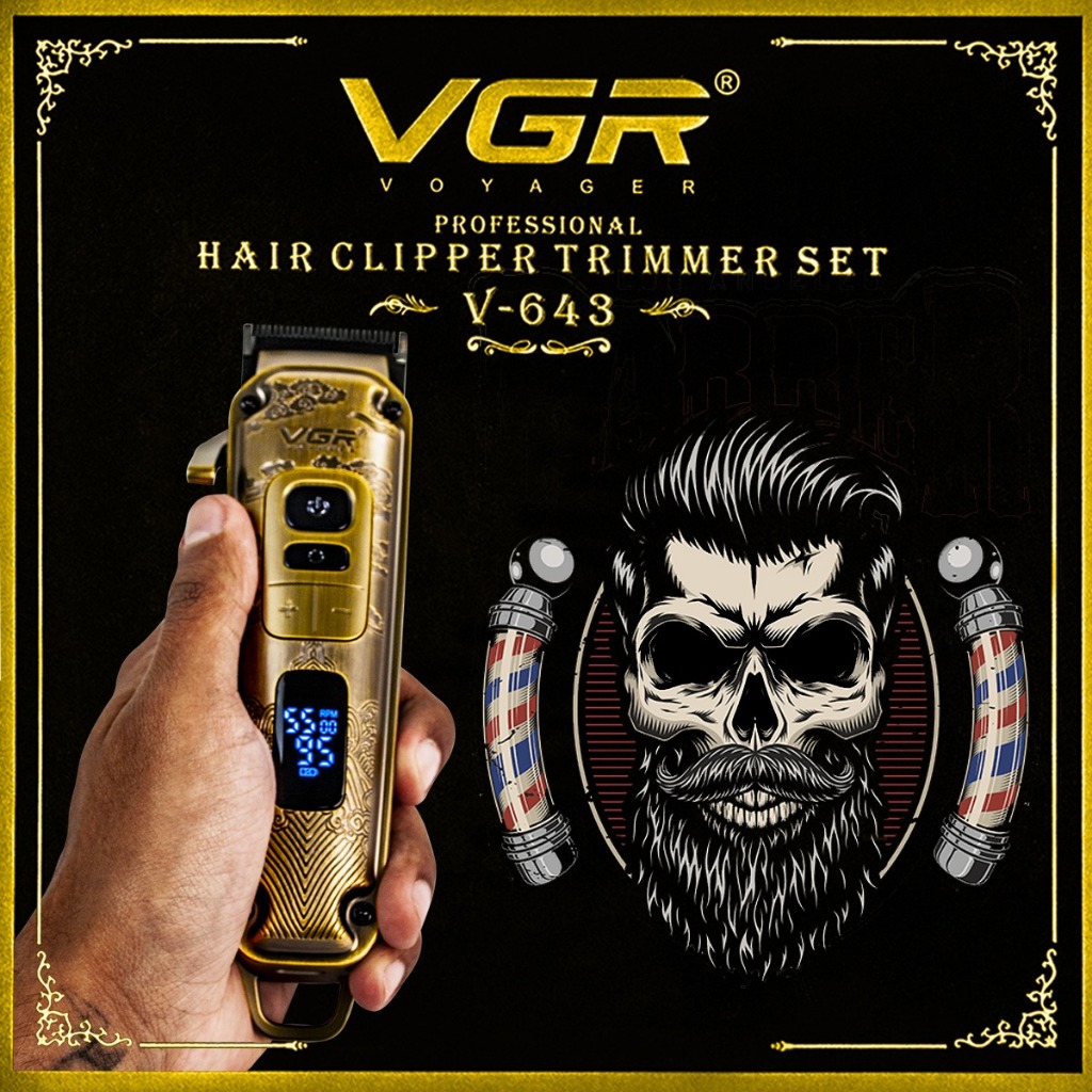 VGR V-643 Maquina De Corte E Acabamento Bivolt Cor Dourado-escuro | Shopee Brasil