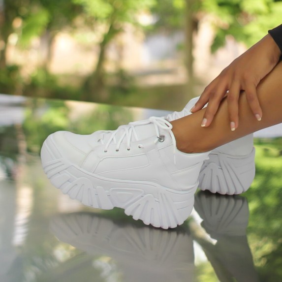 Tênis Buffalo Feminino Casual Bufalo Chunky Branco Platafoma Tênis Buffalo Feminino Casual Bufalo Chunky Branco Platafoma