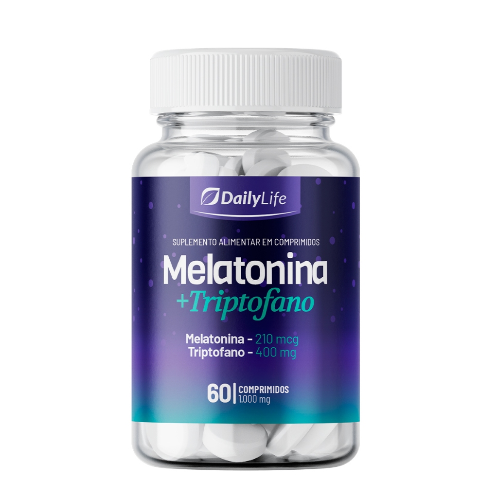 Melatonina com Triptofano para Dormir - 60 Comprimidos 1000mg ...