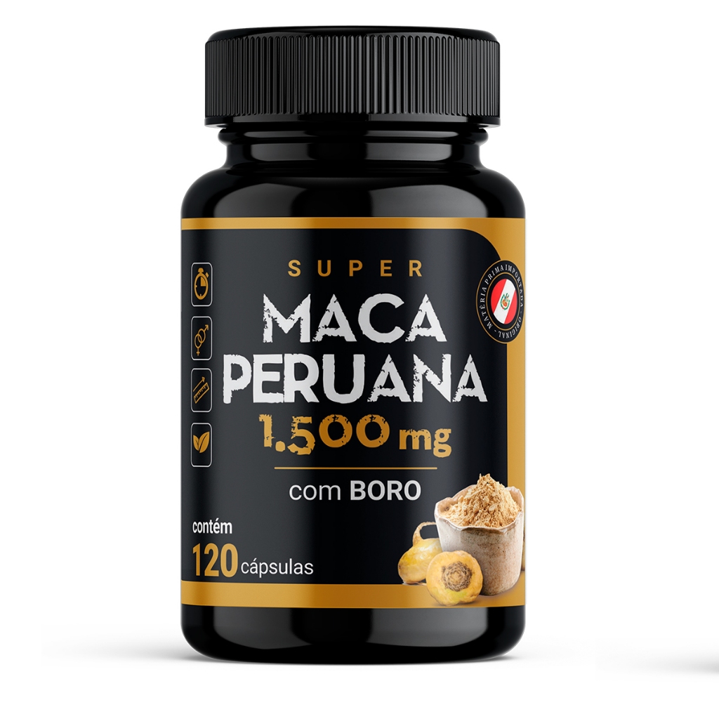 Super Maca Peruana Boro 120 Capsula 1500mg - Suplemento Orgânico com ...
