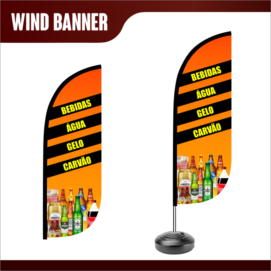 Bandeira Wind Banner Distribuidora de Bebidas - Kit Completo: bandeira ...