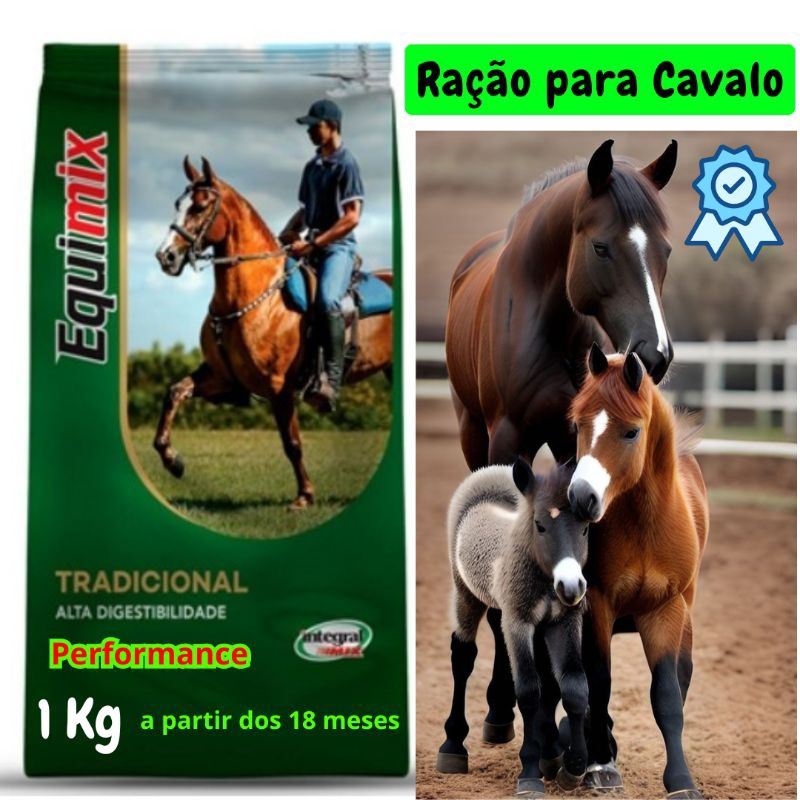 Ração Cavalo Equinos Premium Performance 29,9%Proteina Integral Mix 1Kg ...