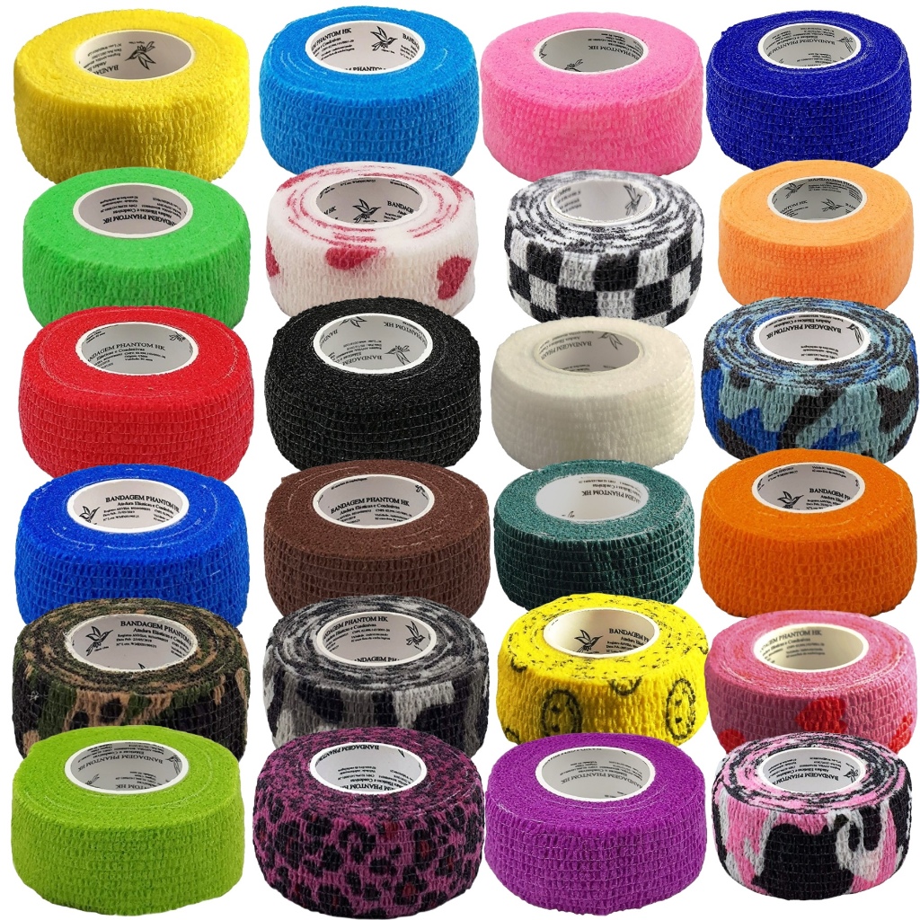 Bandagem Phantom HK 2,5cm x 4,5m Cores Variadas Tattoo Tatuagem ...