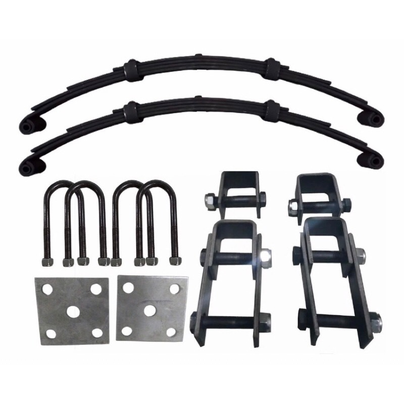 Feixe De Molas 4 Lâminas 60cm Capacidade 550KG + Kit Fixação Jumelos ...