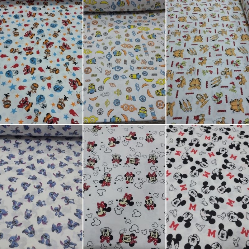 Tecido Malha PV Personagens 1m X 1,80m de largura | Shopee Brasil