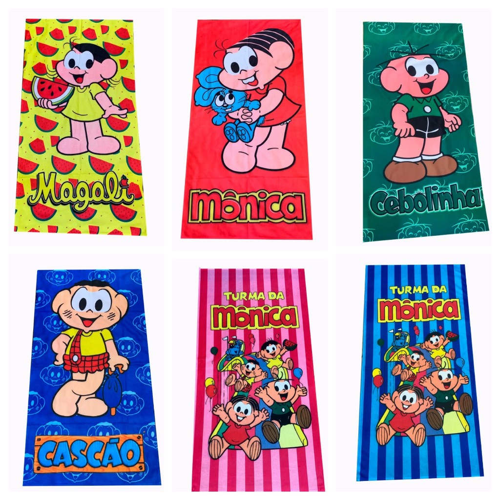 Toalha de Banho e Praia Estampadas Variadas Infantil Turma da Mônica ...