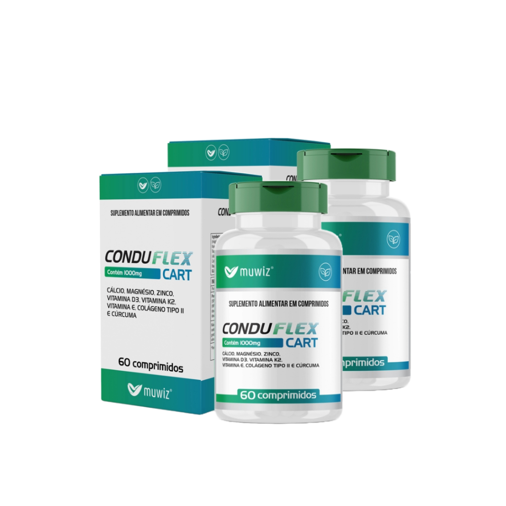 Colágeno Tipo 2 Com Cálcio + Vitamina K2 e Cúrcuma - ConduFlex Cart 60 ...