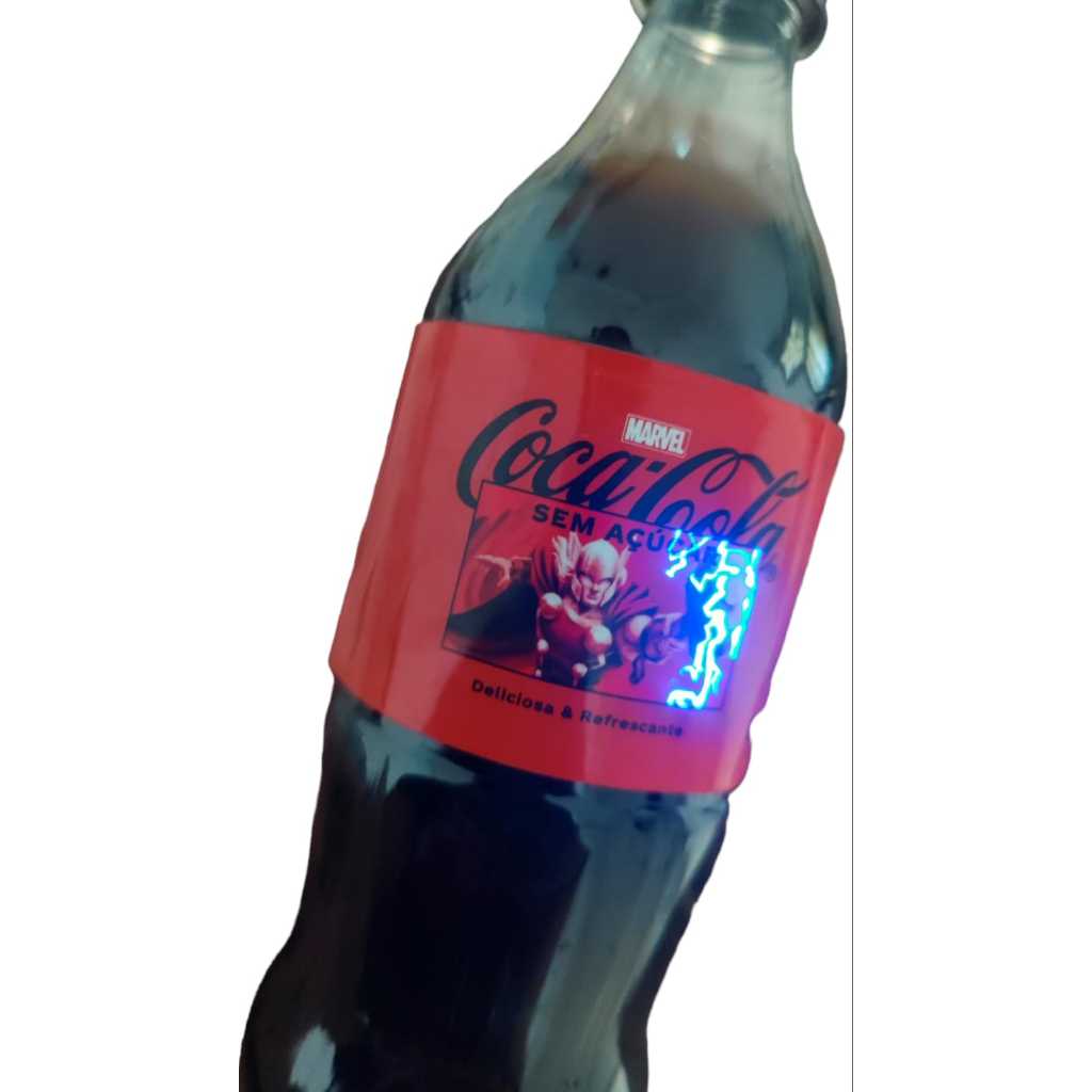 Coca Cola Thor 600 ml Marvel Acende Com Led Sem Açucar | Shopee Brasil